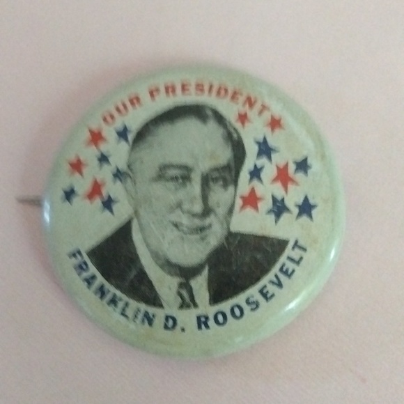 Other | Franklin D Roosevelt Button Pin | Poshmark